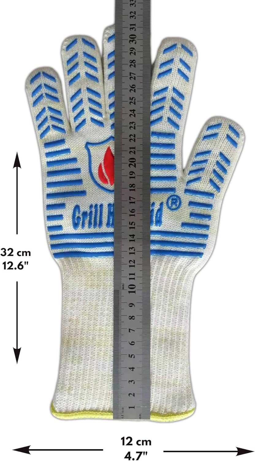 GRILL HEAT AID BBQ Grill Gloves Heat Proof for Grilling – Fireproof 14 ...